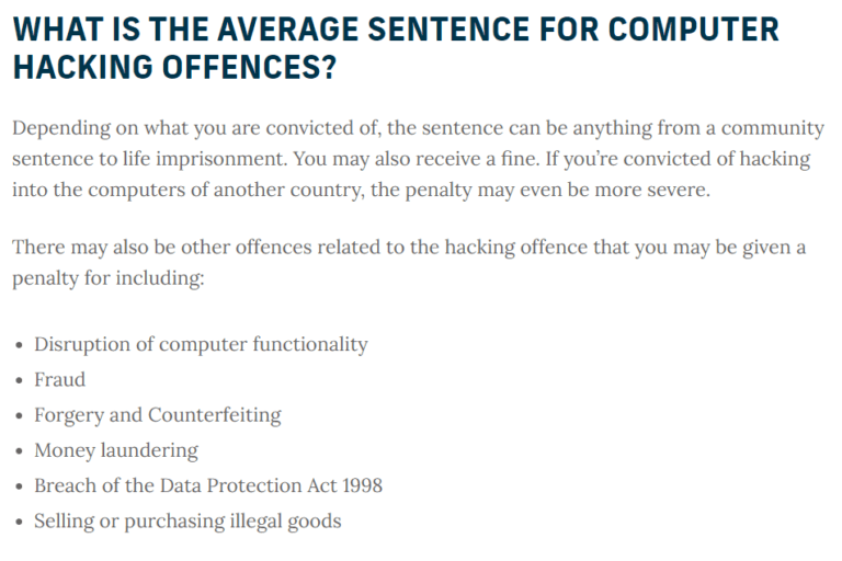 Hacking and its Legal Consequences