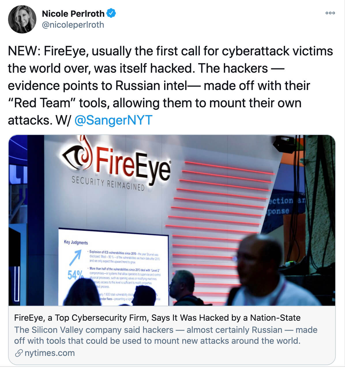 Cybersecurity Firm FireEye Is Breached in an Unprecedented Hacking Attack Cybersecurity Firm FireEye Is Breached in an Unprecedented Hacking Attack