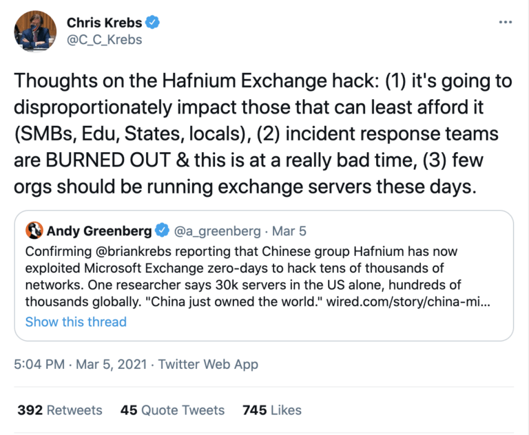 Microsoft Exchange Hack Could Be Even Worse Than SolarWinds