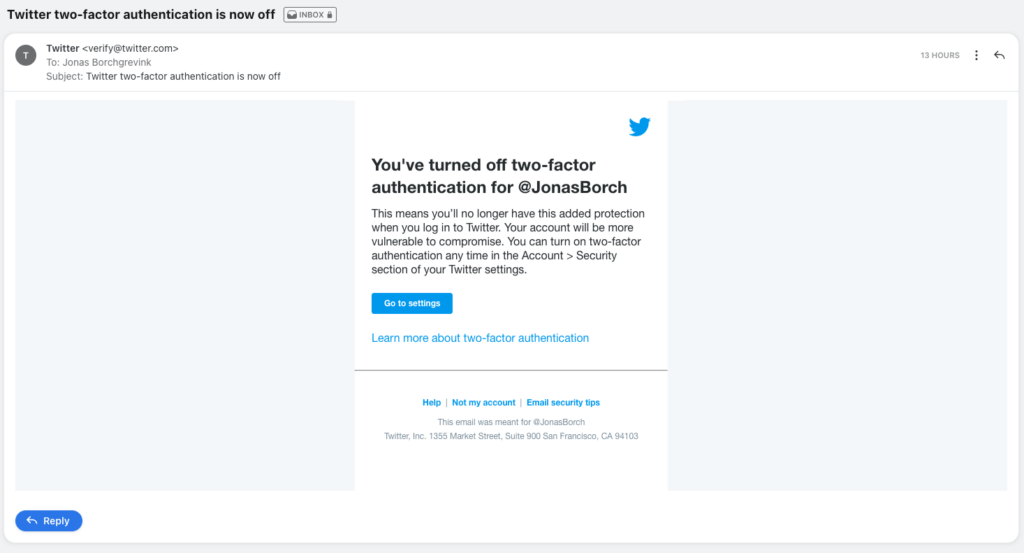 Twitter Removed My Two-Factor Authentication Without Notice